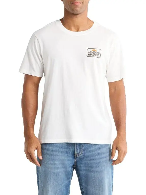 ROARK Earth Sea Graphic Regular Fit T-shirt - Off White
