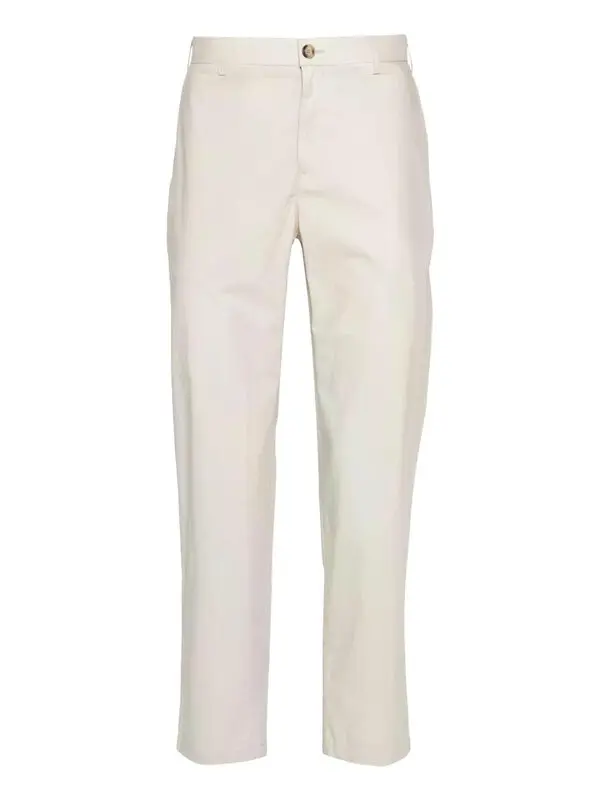 Sandro Poplin Cotton Trousers - Neutrals