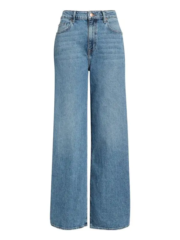 Treasure & Bond High-waist Wide-leg Jeans - Medium Wash