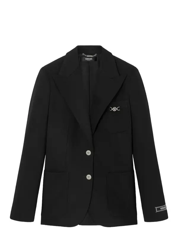 Versace Buttoned Blazer - Black