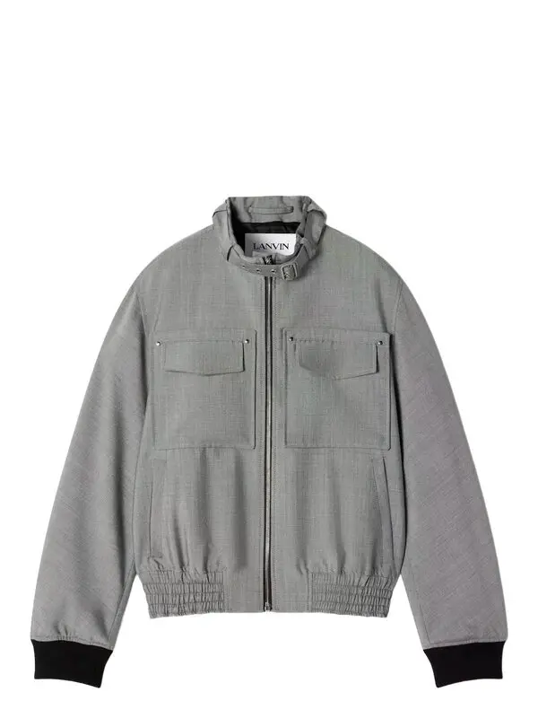 LANVIN Zip-up Jacket With Chest Pockets - Grey