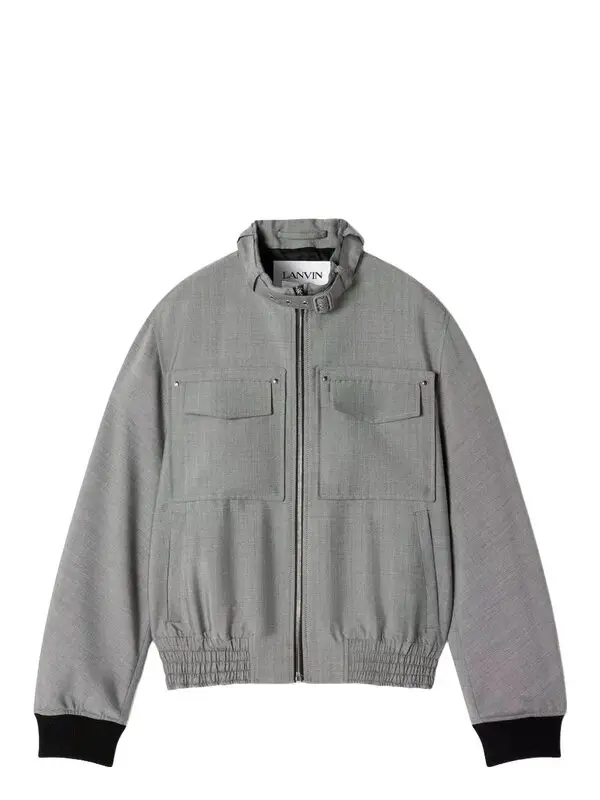 LANVIN Zip-up Jacket With Chest Pockets - Grey