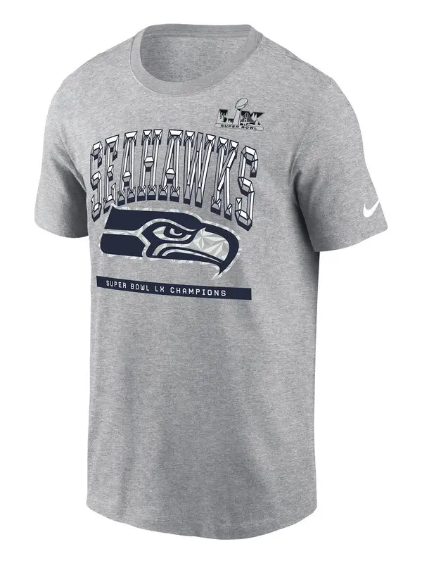 Nike Seattle Seahawks Super Bowl Lx Champions Ice Classic Roster Nfl T-shirt - Grey