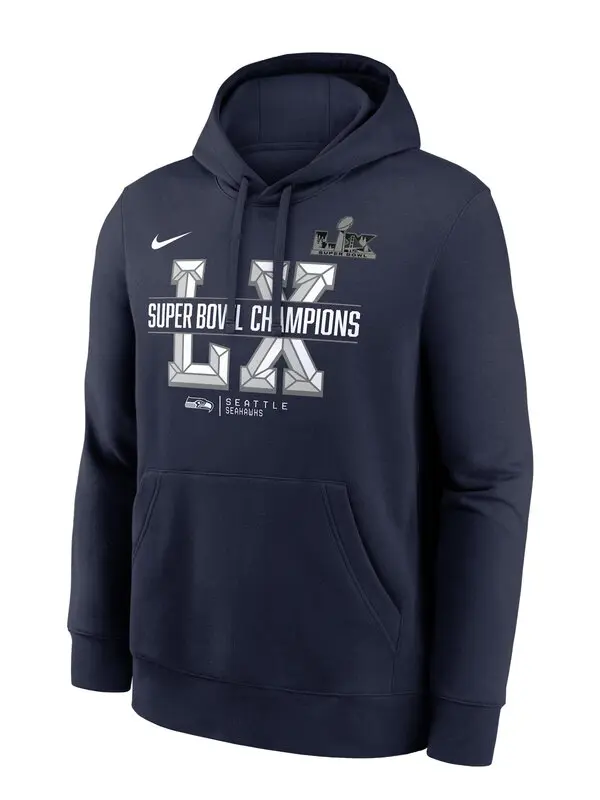 Nike Seattle Seahawks Super Bowl Lx Champions Nfl Pullover Hoodie - Blue