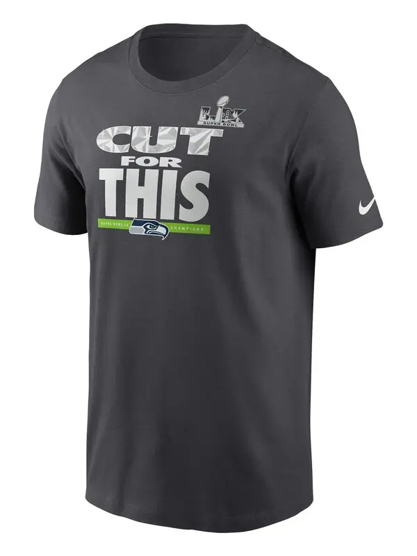 Nike Seattle Seahawks Super Bowl Lx Champions Pickoff Move Parade Nfl T-shirt - Grey