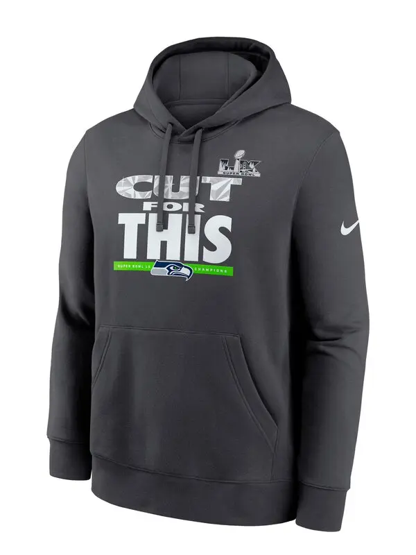 Nike Seattle Seahawks Super Bowl Lx Champions Nfl Pullover Hoodie - Grey