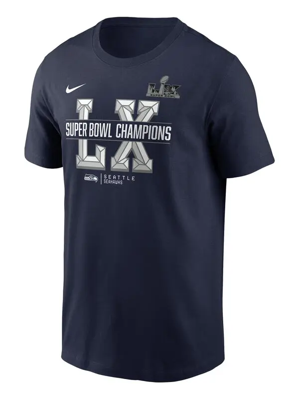 Nike Seattle Seahawks Super Bowl Lx Champions Sacrifice Nfl T-shirt - Blue