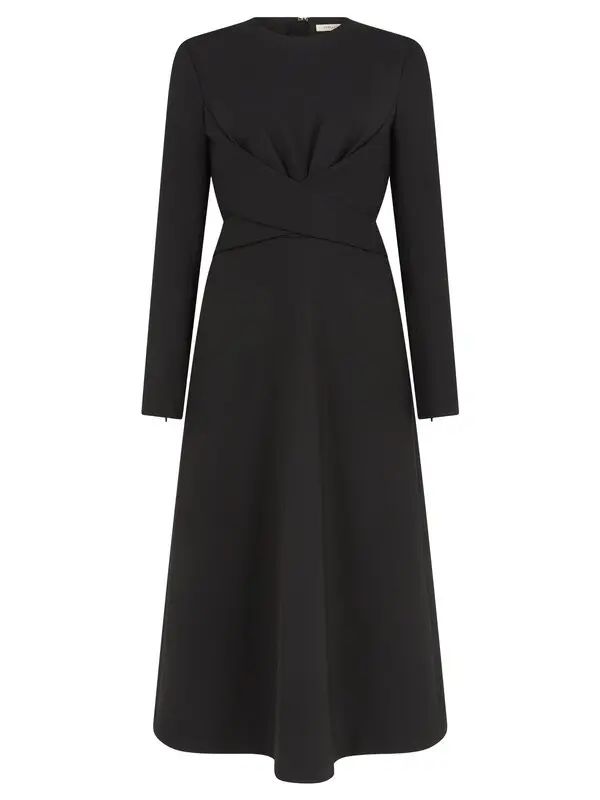 EMILIA WICKSTEAD Elta Dress In Summer Wool - Black