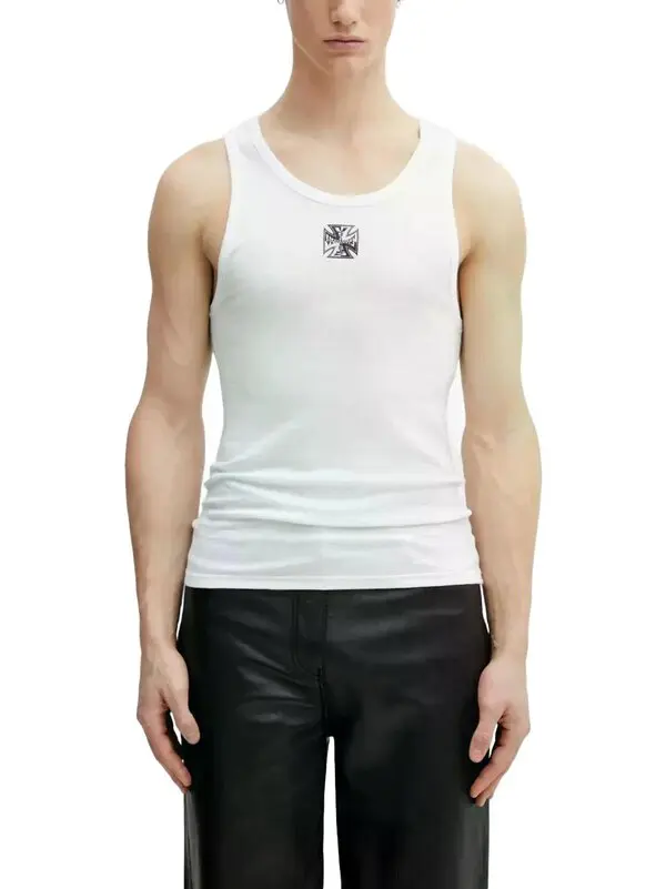 Vetements Round-neck Tank Top - White
