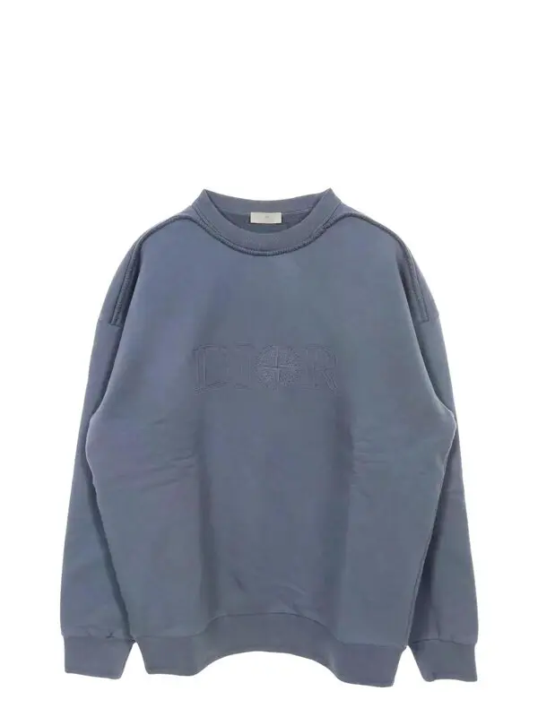 Dior Stone Island Vintage Logo Embroidery Sweatshirt - Blue