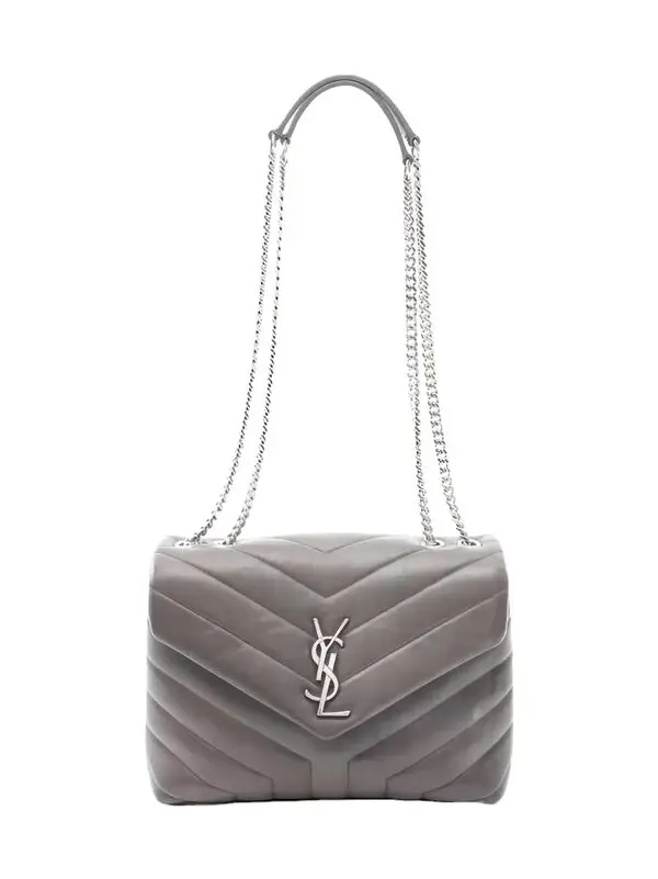 Saint Laurent 2010s Small Lulu Leather Shoulder Bag - Grey