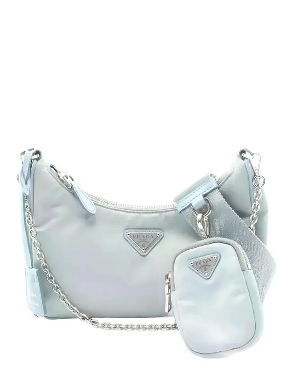 Prada 2005 Chain Medium Shoulder Bag - Blue