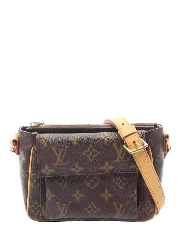 LOUIS VUITTON 2005 Monogram Leather Shoulder Bag - Brown