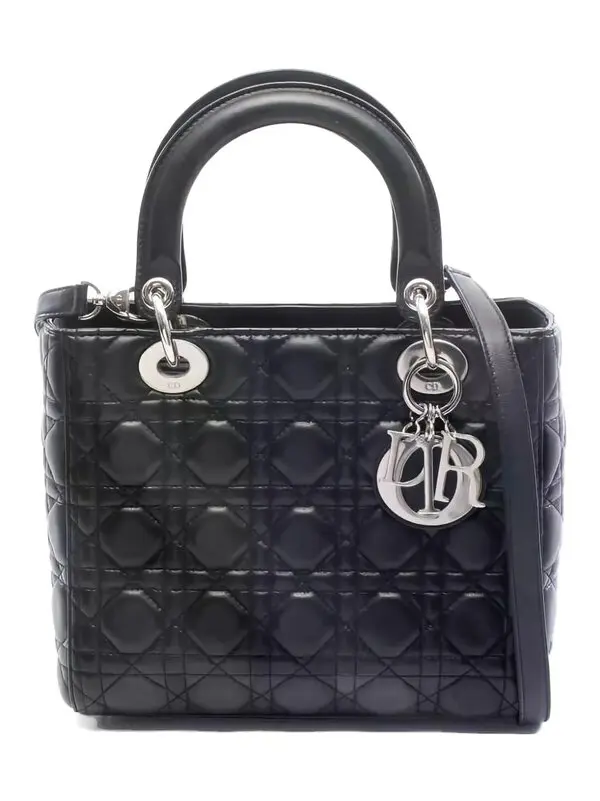 Dior Lady Canage Leather Handbag - Black