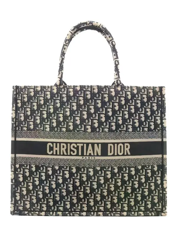 Dior 2000s Large Book Tote Bag - Blue