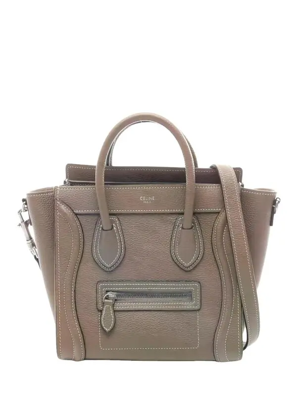 Celine 2010s Nano Luggage Tote - Brown