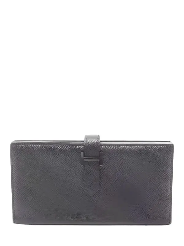 Hermès 2023 Béarn Bi-fold Leather Wallet - Black