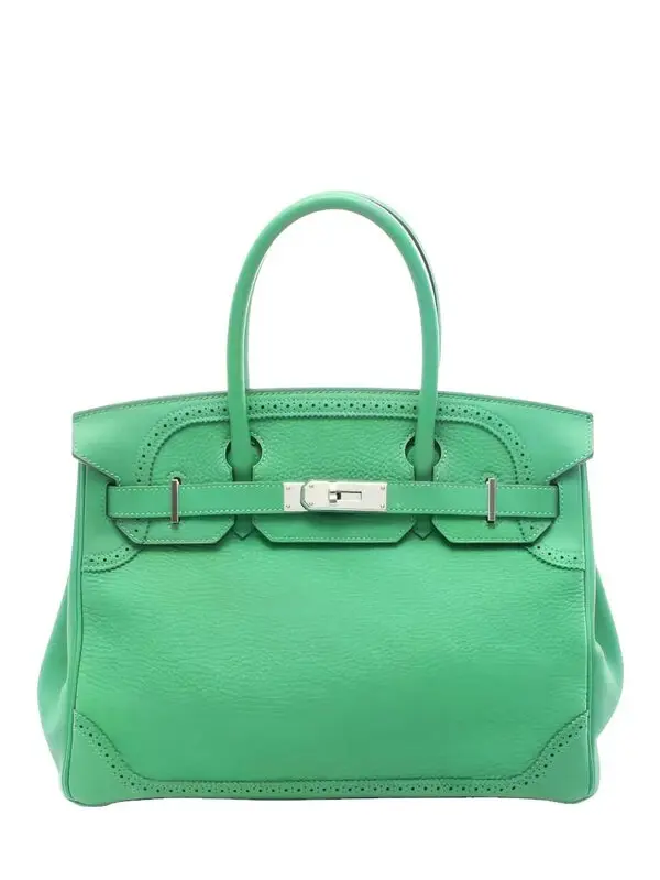 Hermès 2015 30 Birkin Gillies Handbag - Green