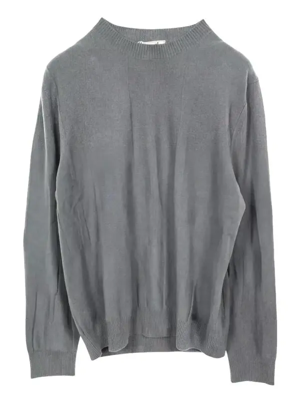Hermès Crew Neck Wool Knit Top - Grey