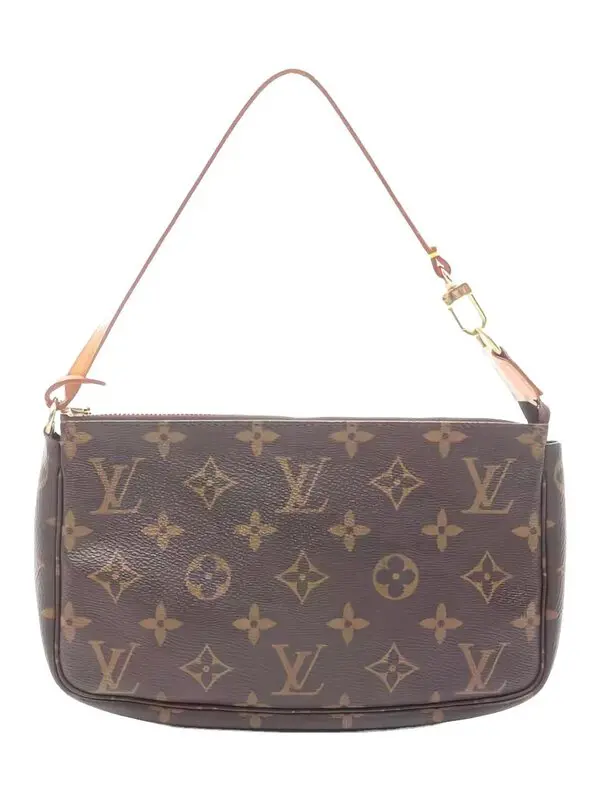 LOUIS VUITTON 2000s Pochette Accessoires Monogram Shoulder Bag - Brown