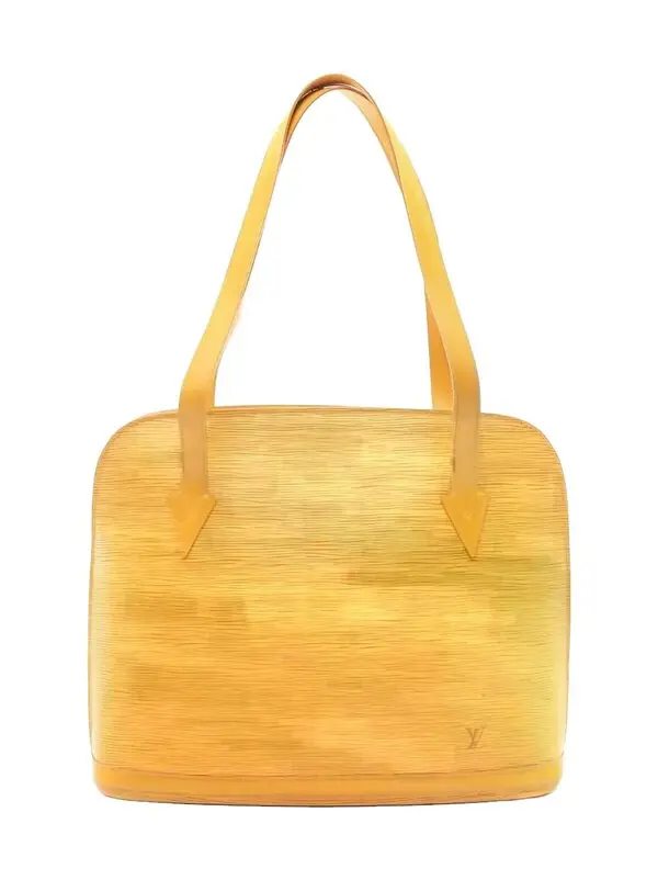 LOUIS VUITTON 1996 Lussac Leather Shoulder Bag - Yellow