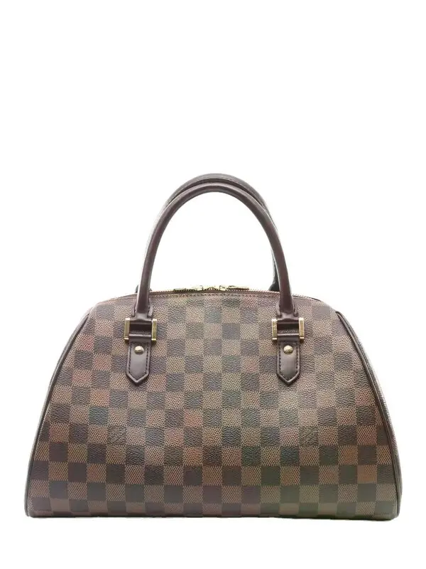 LOUIS VUITTON 2002 Check Top Handle Handbag - Brown