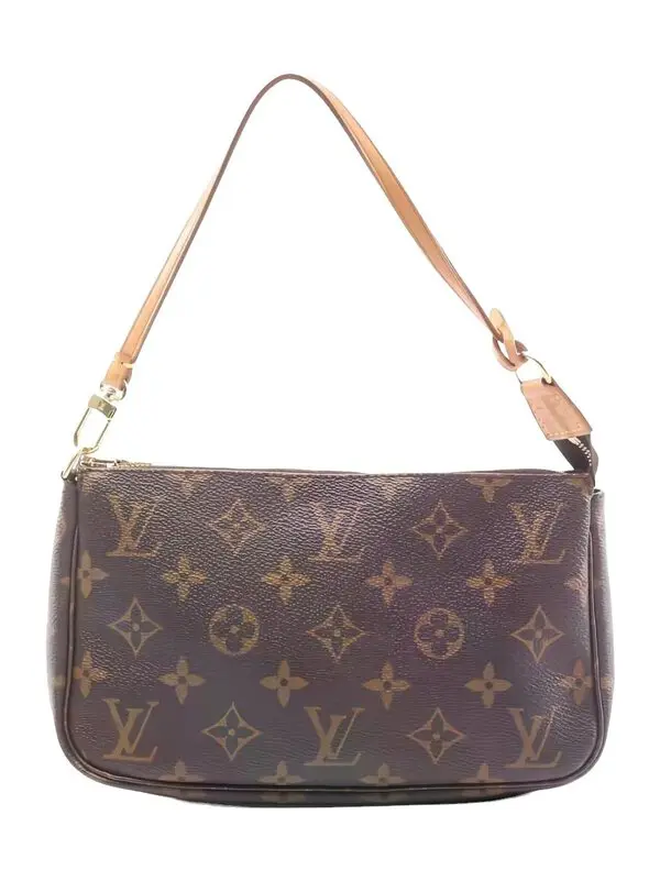 LOUIS VUITTON 2002 Pochette Accessoires Monogram Shoulder Bag - Brown