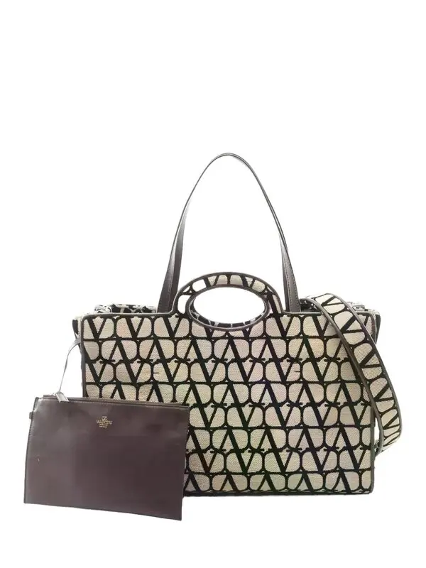 Valentino Garavani 2010s Le Troisième Toile Iconographe Tote Bag - Neutrals