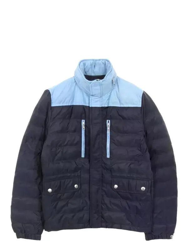 Prada 2000s Hooded Down Jacket - Blue