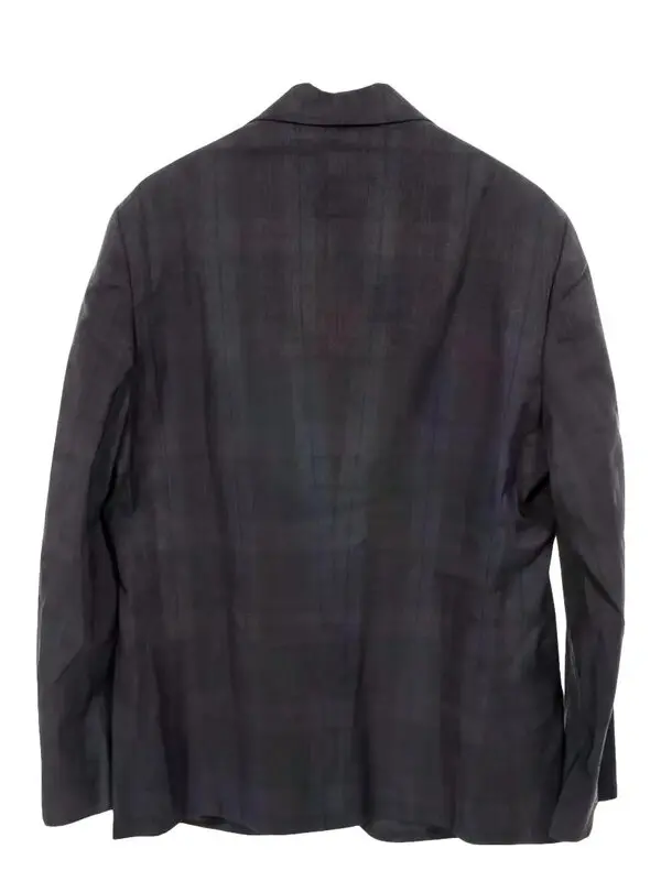 Hermès Tailored Plaid Wool Jacket - Black