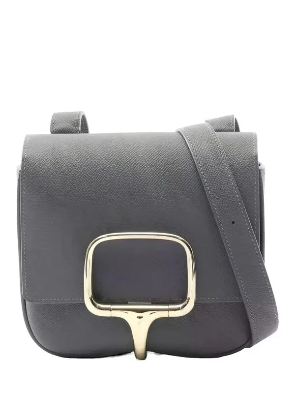 Hermès 2024 Mini Della Cavalleria Leather Shoulder Bag - Grey