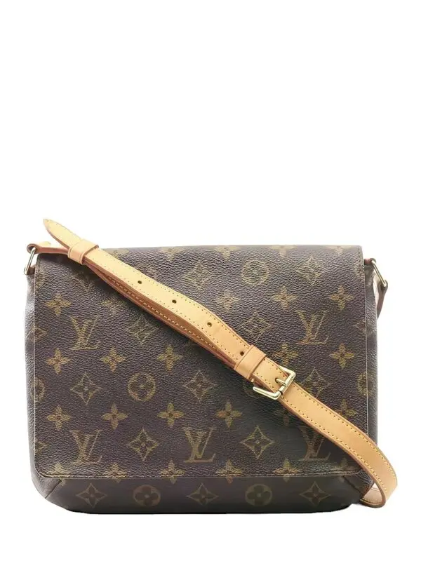 LOUIS VUITTON Musette Monogram Leather Shoulder Bag - Brown