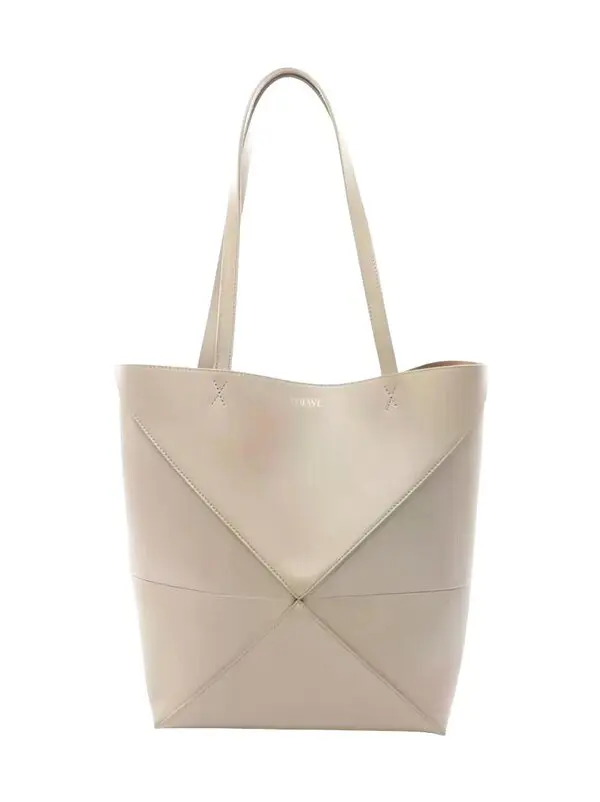 Loewe Medium Puzzle Leather Tote - Neutrals