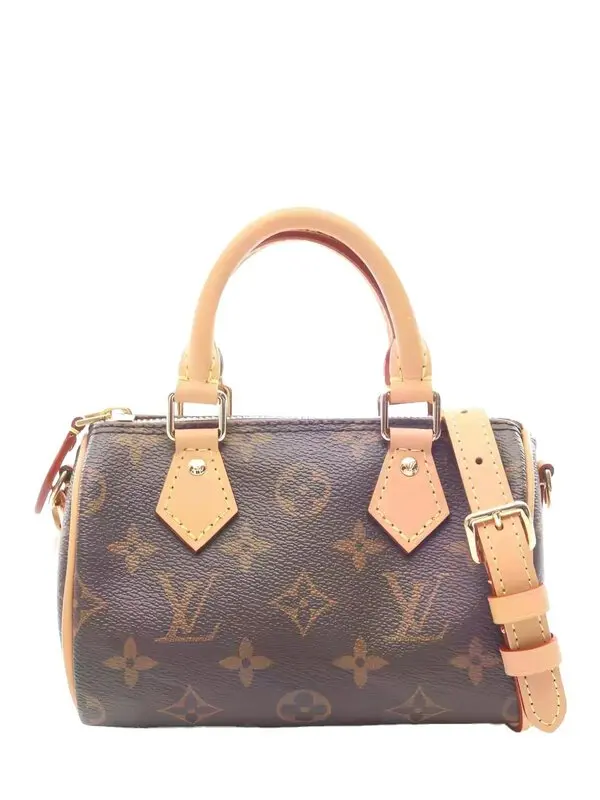 LOUIS VUITTON 2022 Nano Speedy Tote Bag - Brown