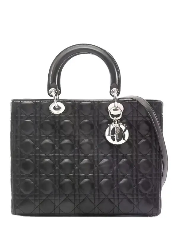 Dior 1910s Lady Quilted Leather Handbag - Black