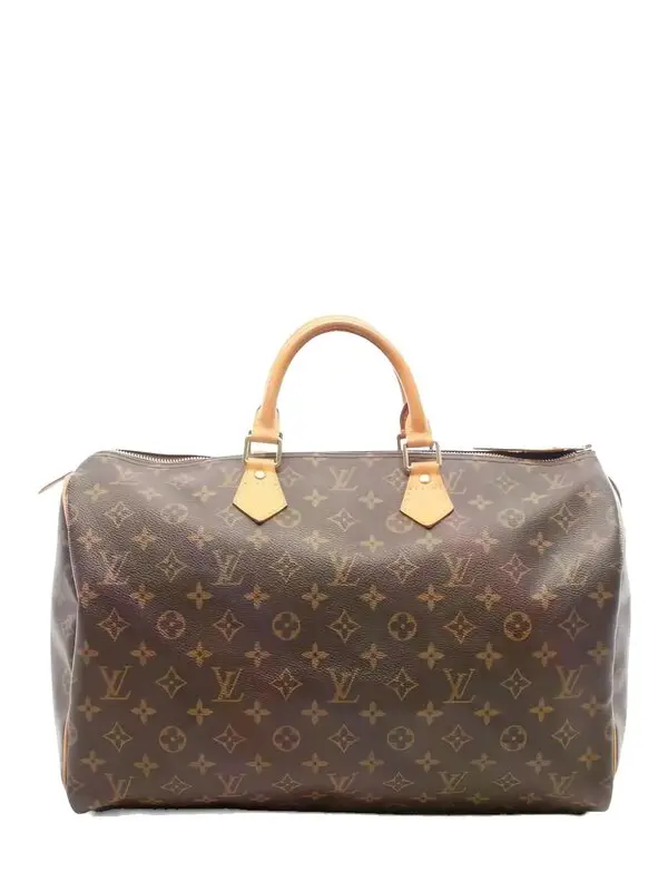 LOUIS VUITTON 2002 Speedy 40 Monogram Handbag - Brown