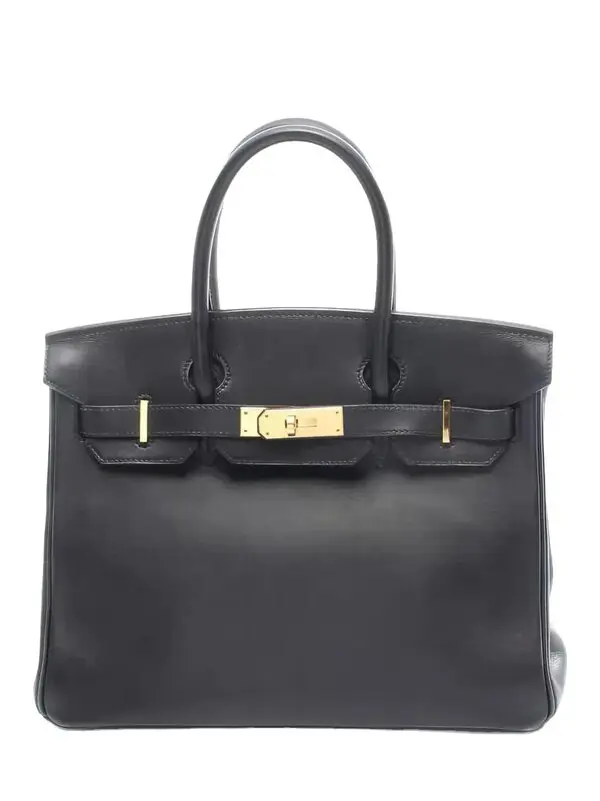 Hermès 2001 30 Birkin Leather Handbag - Black