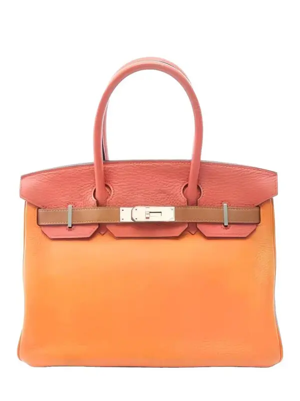 Hermès 2012 Arlequin Leather Tote Bag - Orange