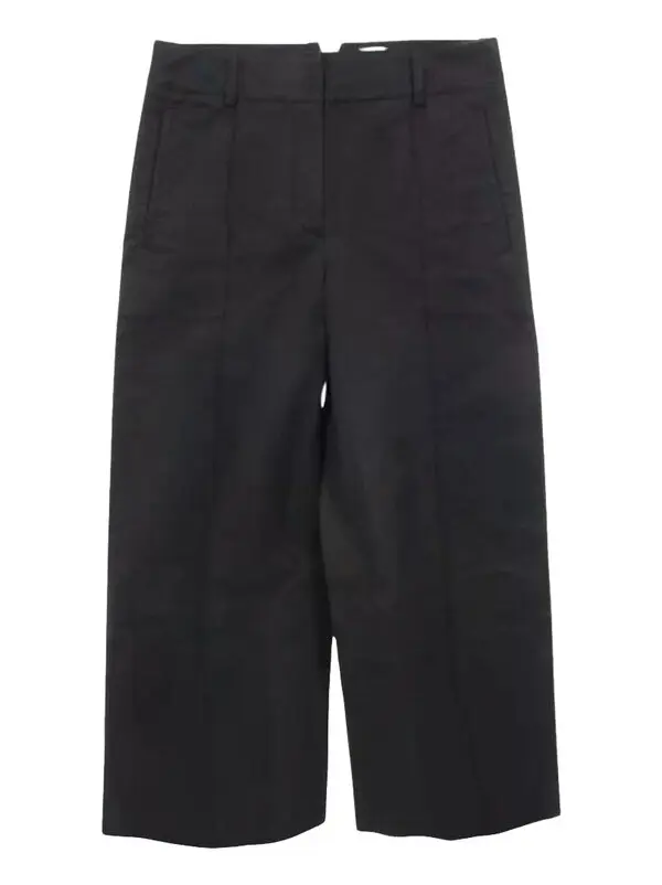 Hermès 2010s Cotton Wide Trousers - Black