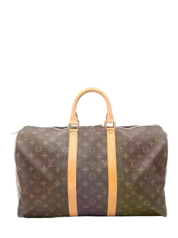 LOUIS VUITTON 2000s Boston Monogram Leather Bag - Brown