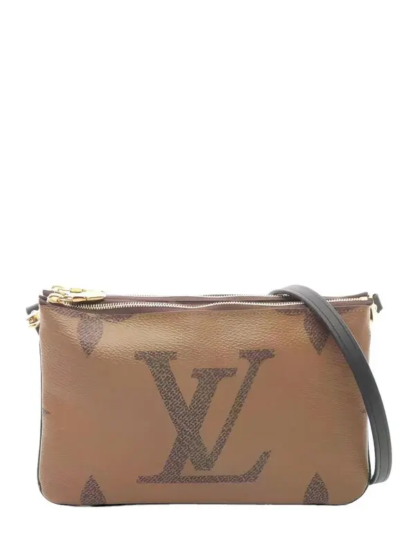 LOUIS VUITTON 2020 Monogram-pattern Double-zip Pochette - Neutrals