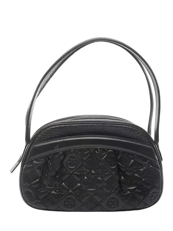 LOUIS VUITTON 2005 Monogram Leather Shoulder Bag - Black