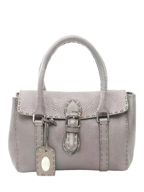 Fendi 2000s Linda Leather Tote Bag - Grey