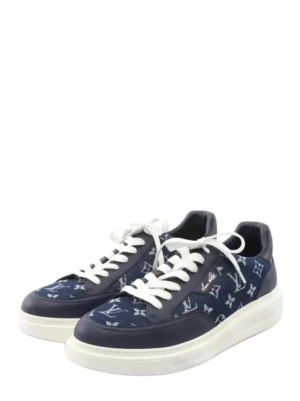 LOUIS VUITTON 2025 Monogram Leather Sneakers - Blue