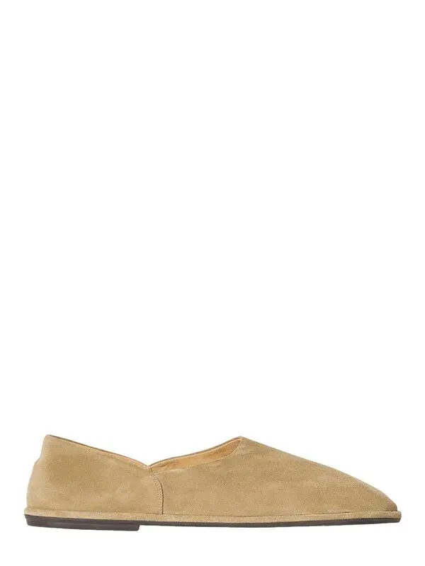 THE ROW Canal Suede Loafer - Mud Brown