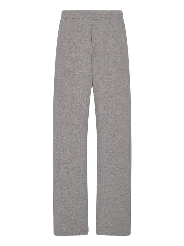 THE ROW Quain Pant In Cotton And Cashmere - Grey Melange