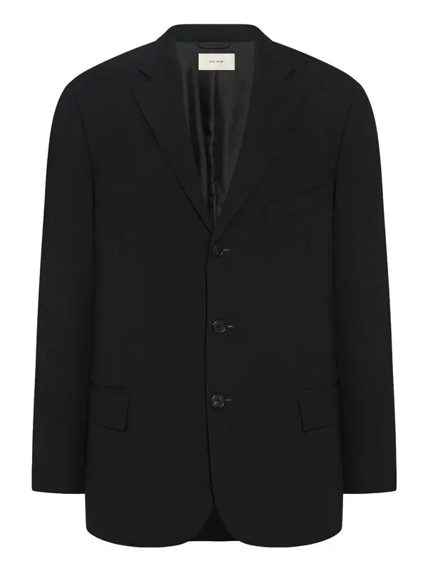 THE ROW Poe Jacket In Wool - Black