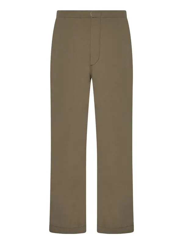 THE ROW Time Pant In Cotton - Army Beige