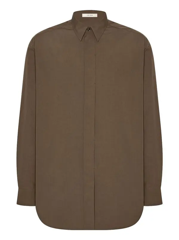 THE ROW Nilo Shirt - Nut Brown