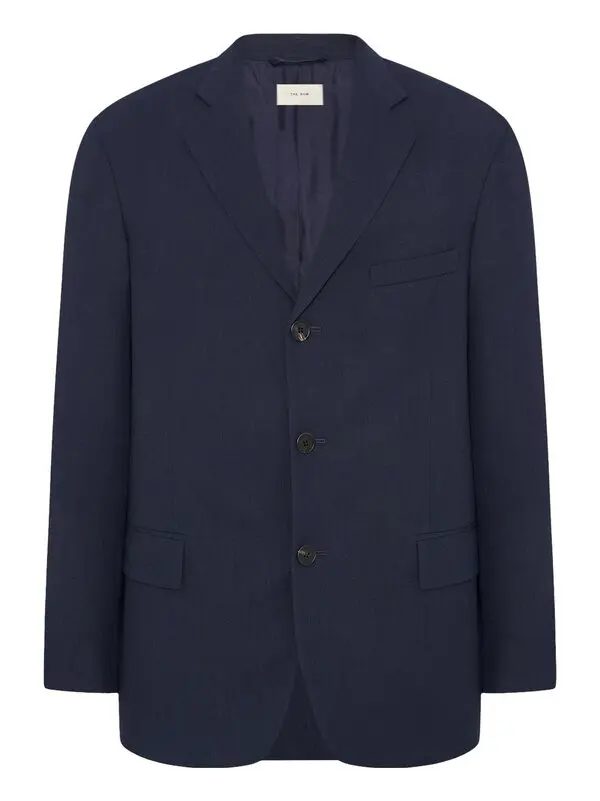 THE ROW Poe Jacket In Virgin Wool - Navy